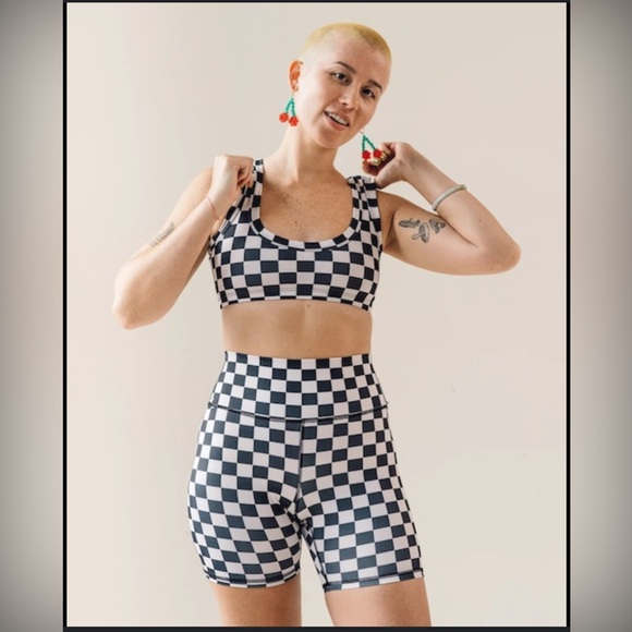 Nube | Shorts | Nube Checkered Workout Set | Poshmark